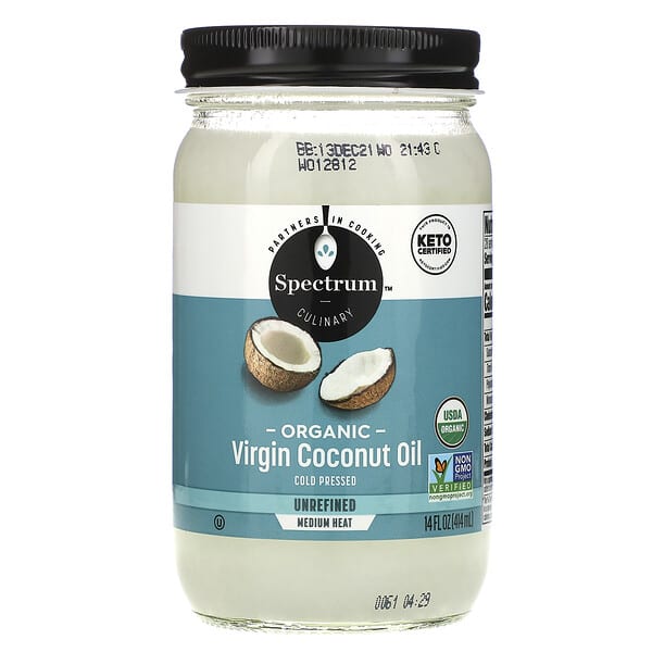 Spectrum Culinary, Organic Virgin Coconut Oil, Unrefined, 14 fl oz (414 ml)