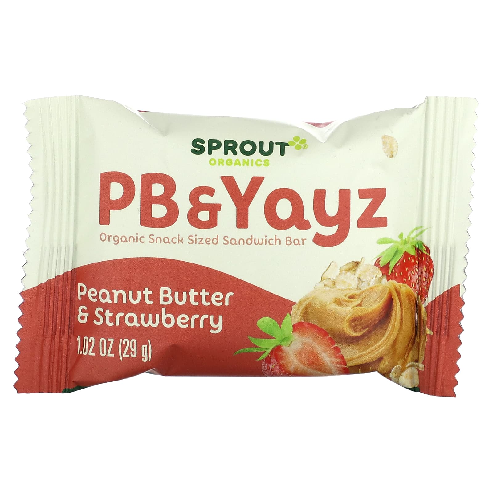 Sprout Organics, PB & Yayz, Organic Snack Sized Sandwich Bar, Peanut ...