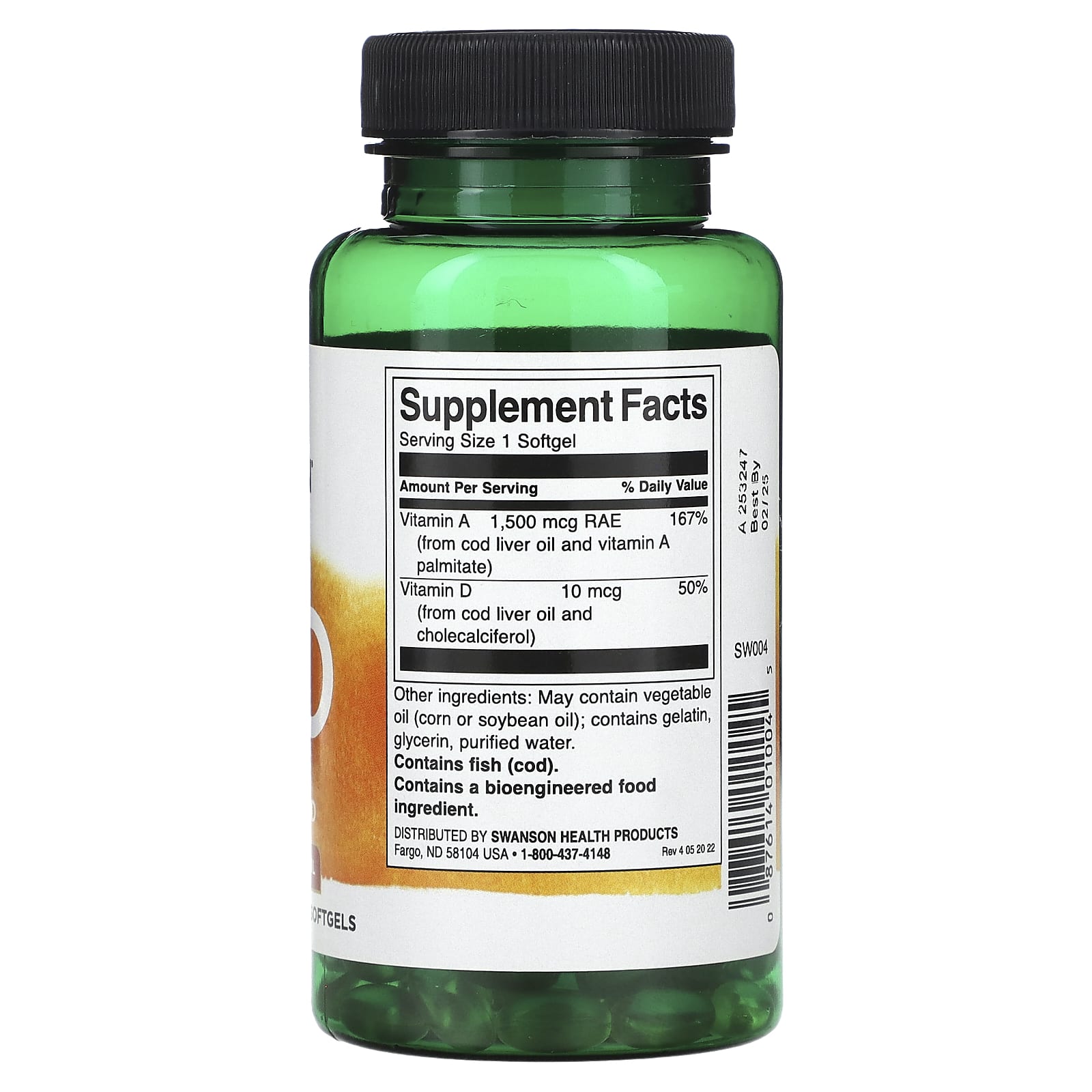 Swanson, Vitamins A and D, 250 Softgels