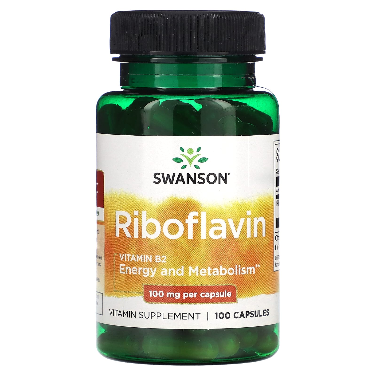 Swanson, Riboflavin, 100 mg, 100 Capsules