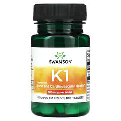 Swanson, Vitamin K1, 100 mcg, 100 Tablets