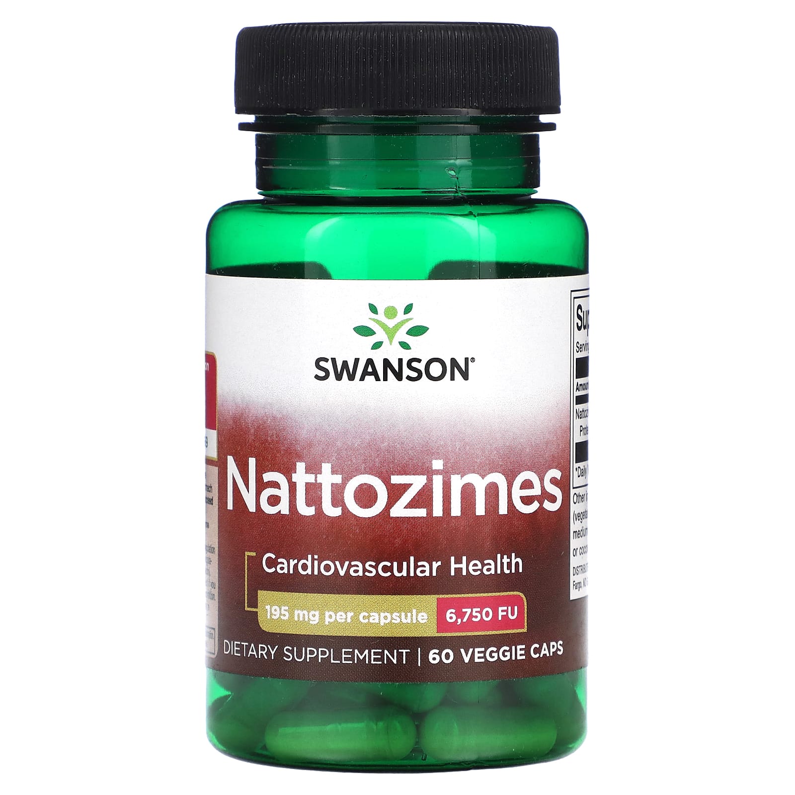 Swanson, Nattozimes, 195 mg , 60 Veggie Caps