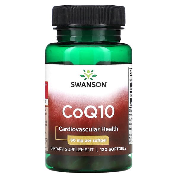 Swanson, CoQ10（コエンザイムQ10）、60mg、ソフトジェル120粒