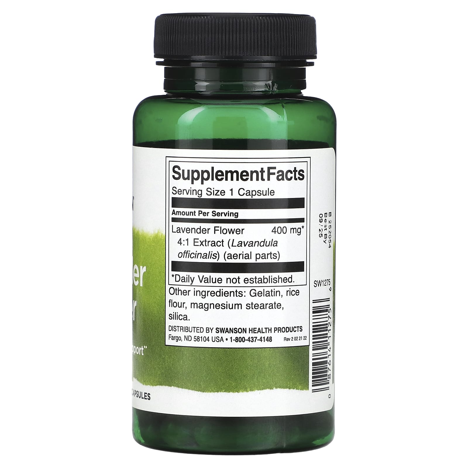 Swanson, Lavender Flower, 400 mg, 60 Capsules