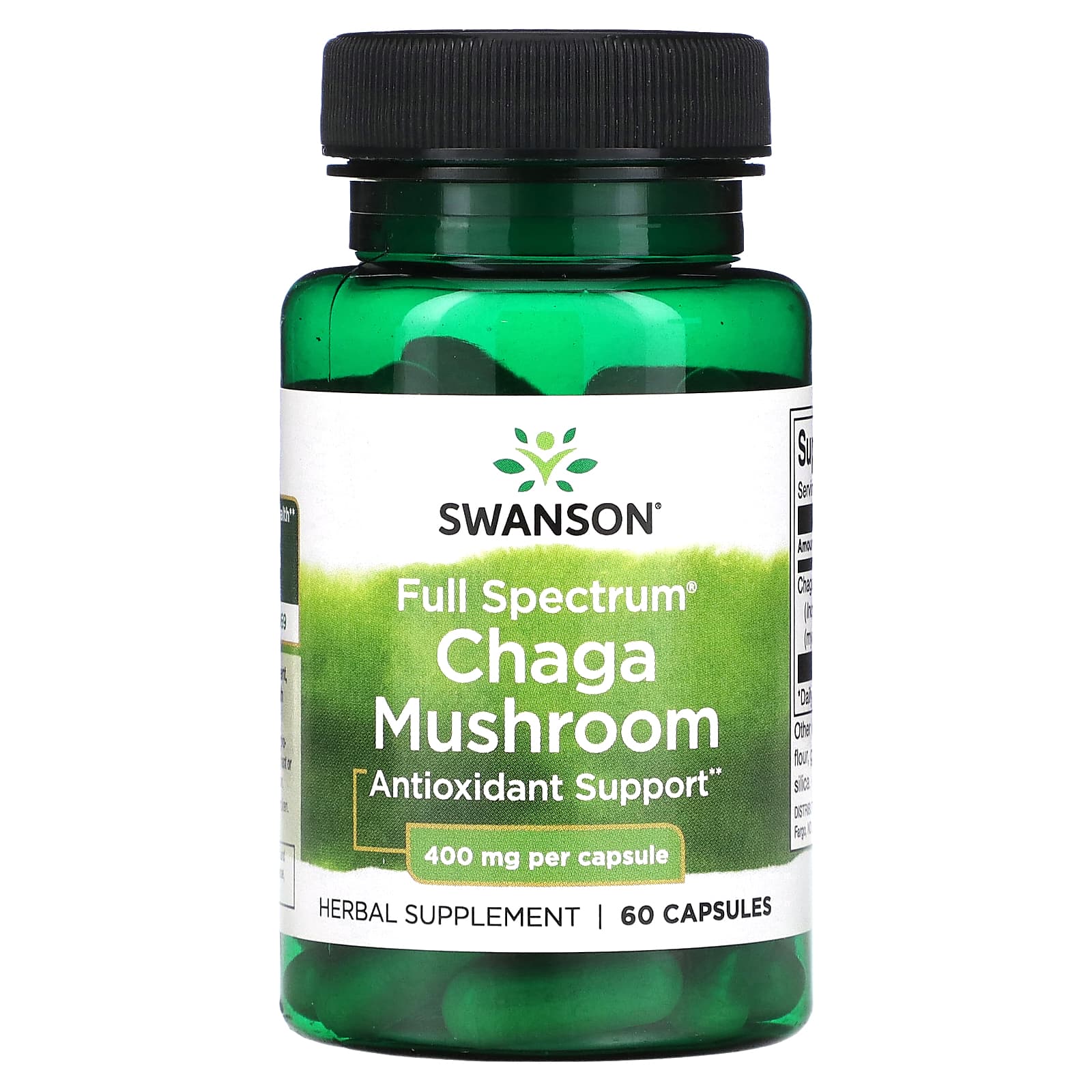 Swanson, Full Spectrum Chaga Mushroom, 400 mg, 60 Capsules