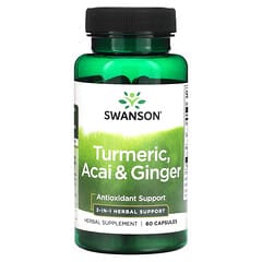 Swanson, Turmeric, Acai & Ginger, 60 Capsules