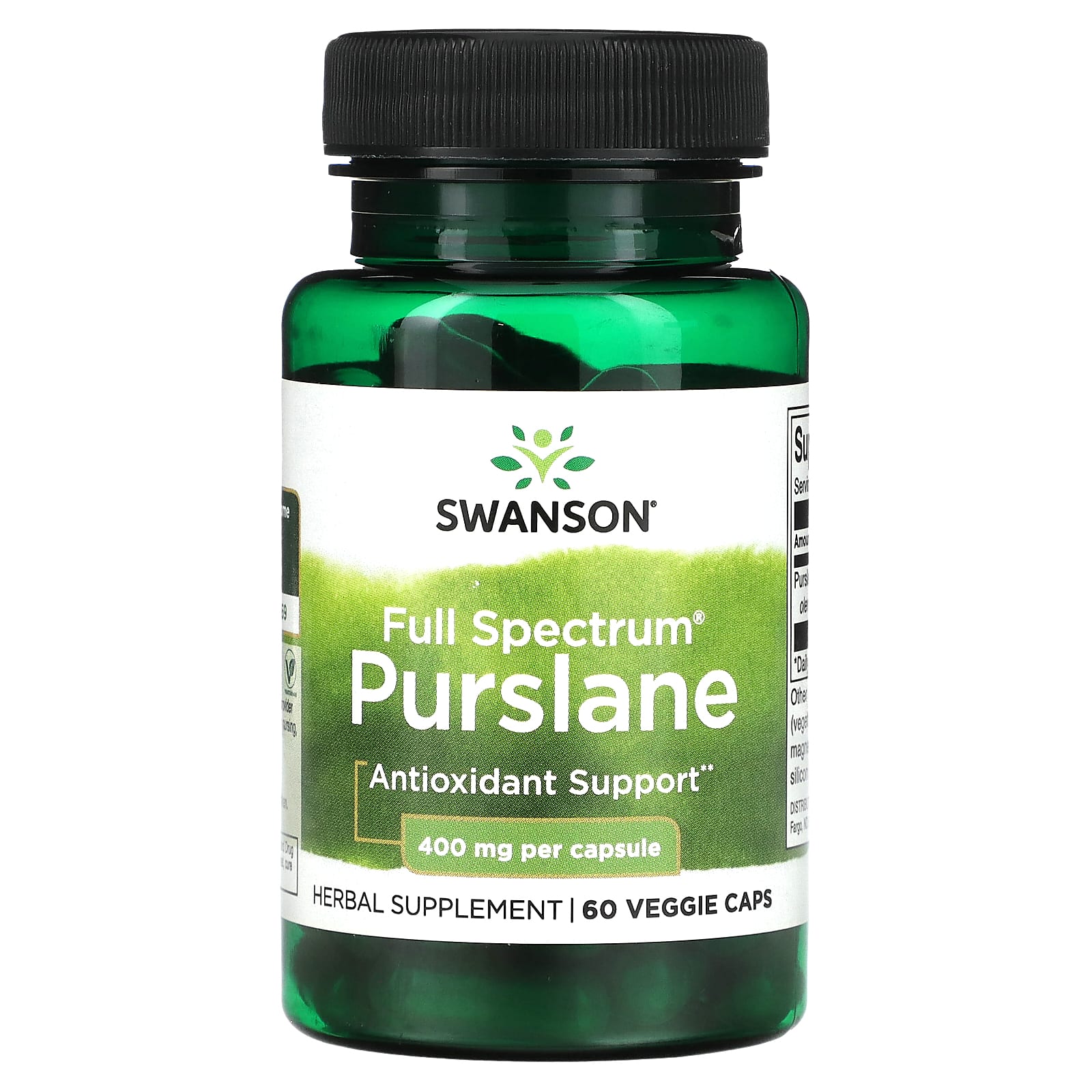 Swanson, Full Spectrum Purslane, 400 mg, 60 Veggie Caps