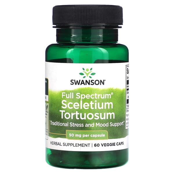 Swanson, Full Spectrum Sceletium Tortuosum, 50 mg, 60 Veggie Caps