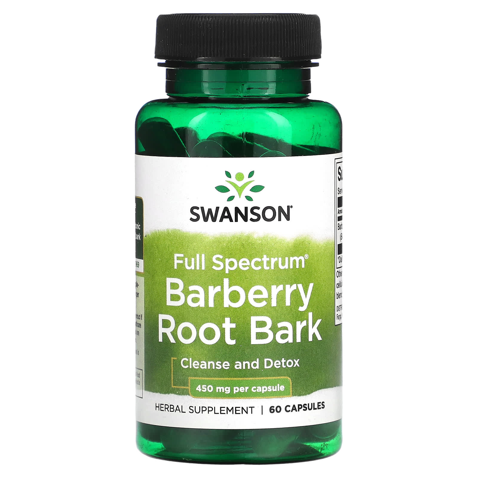 Swanson, Full Spectrum Barberry Root Bark, 450 mg, 60 Capsules