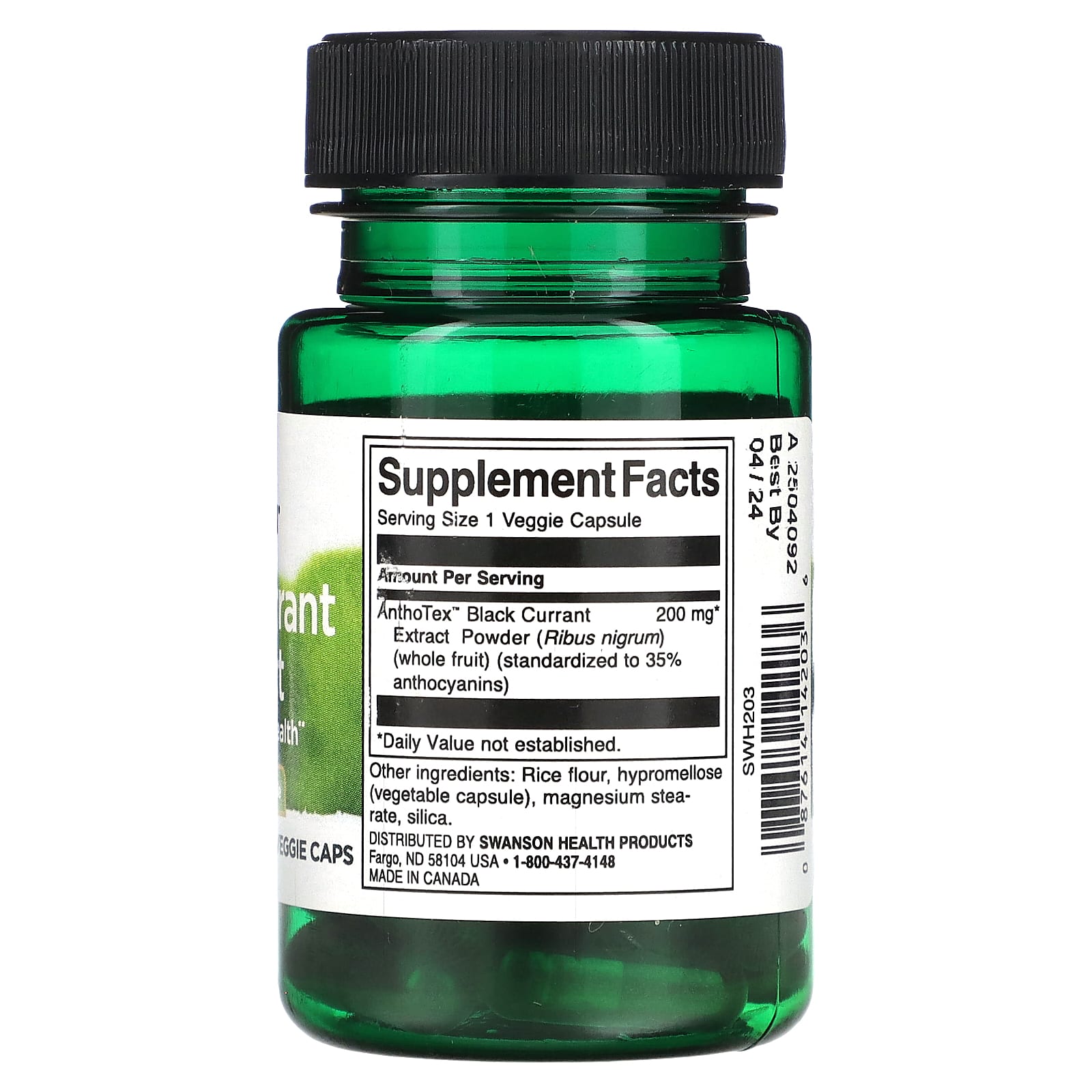 Swanson, Black Currant Extract, 200 mg, 30 Veggie Caps