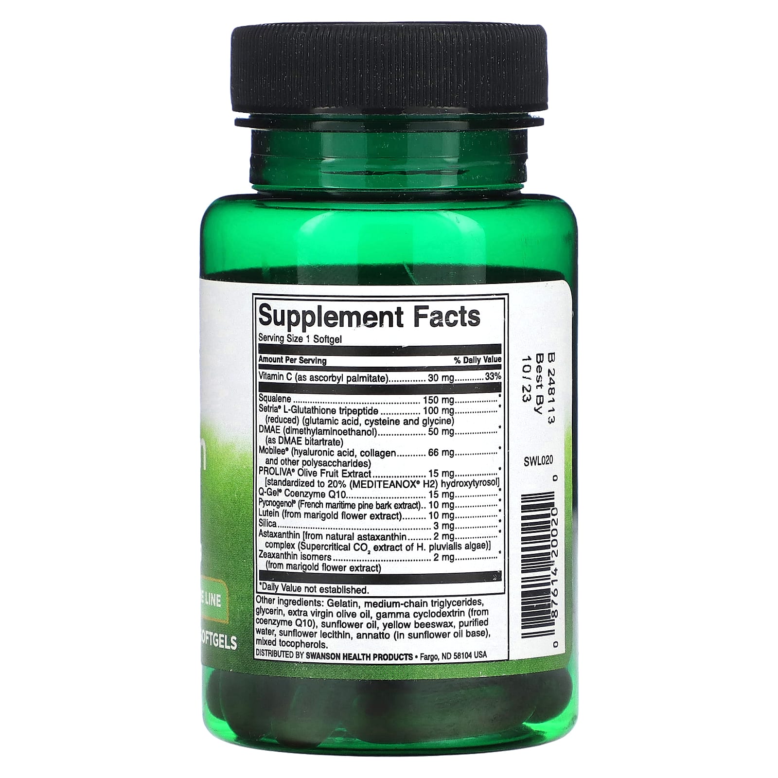 Swanson, The Skin Pill, 30 Softgels