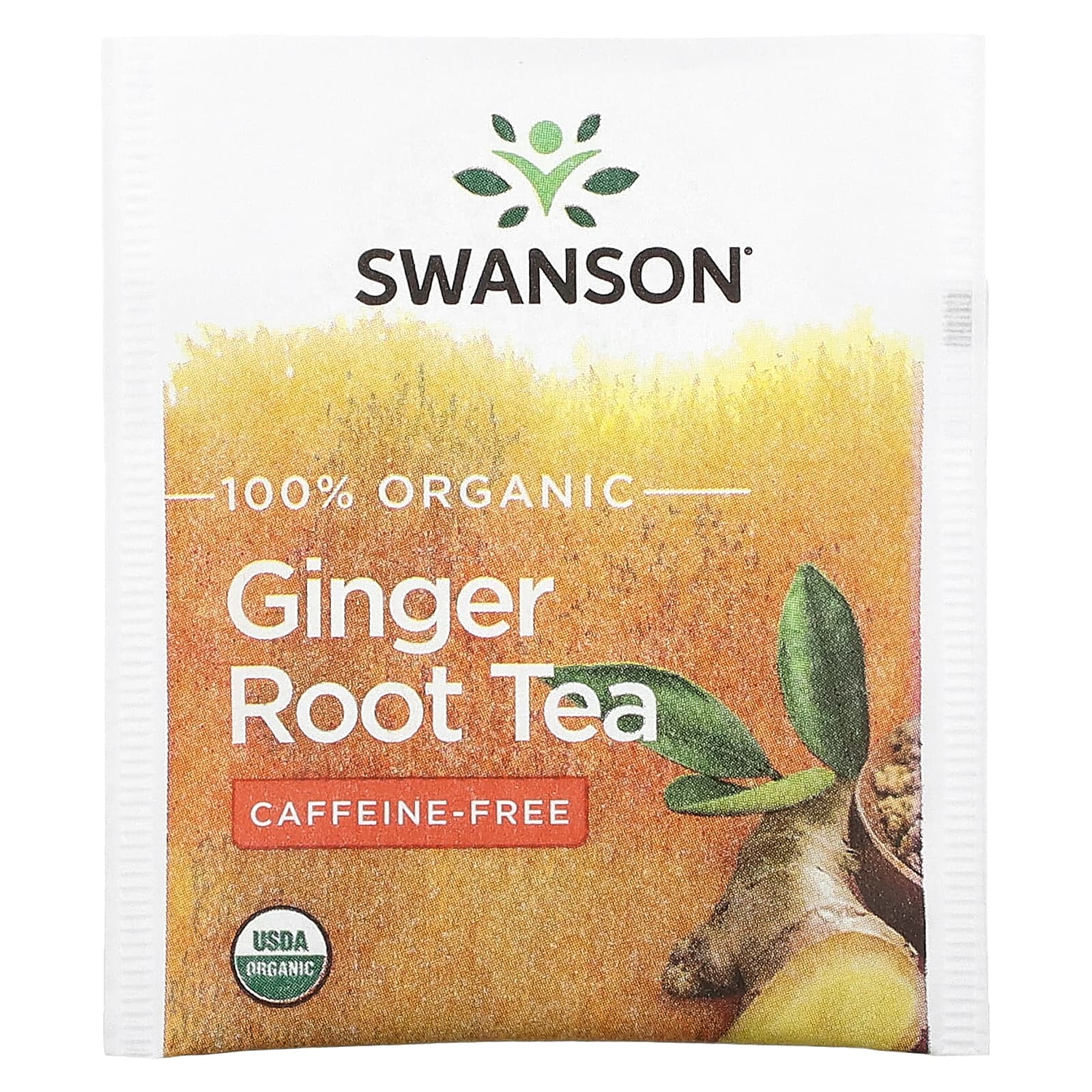 Swanson, 100% Organic Ginger Root Tea, Caffeine-Free, 20 Tea Bags, 1.4 ...