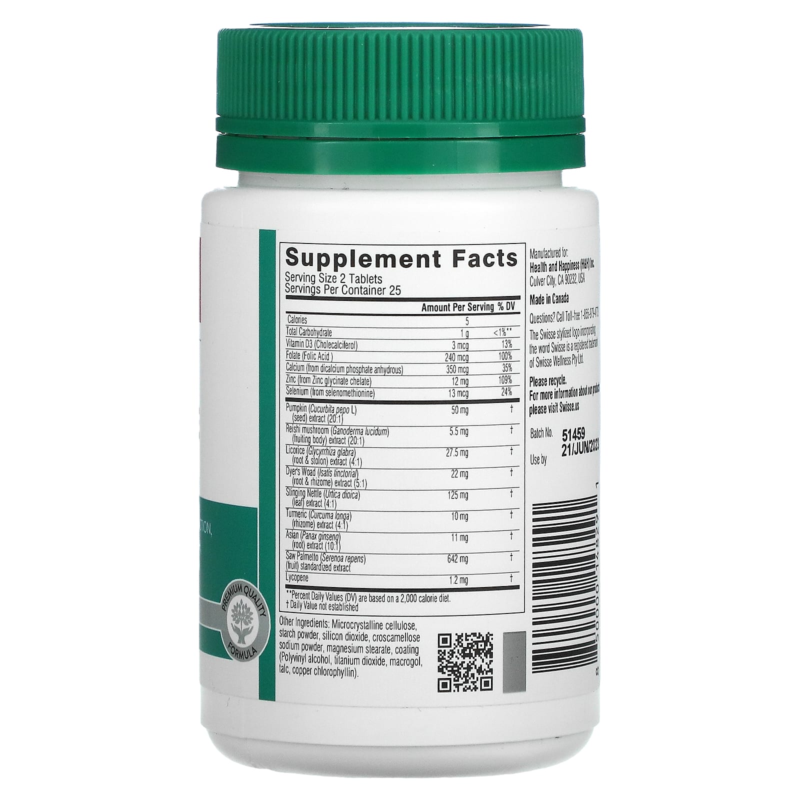 Swisse, Ultiboost, Prostate, 50 Tablets