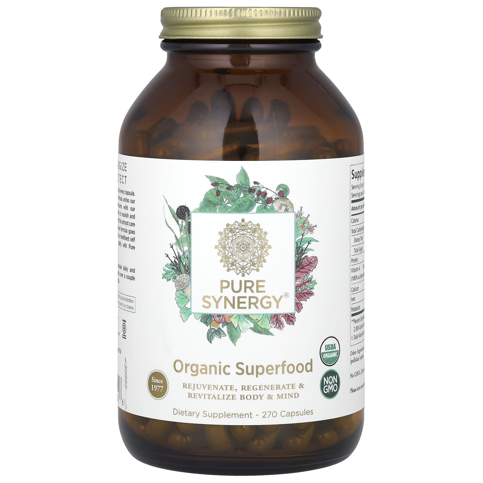 Pure Synergy, Organic Superfood, 270 Capsules