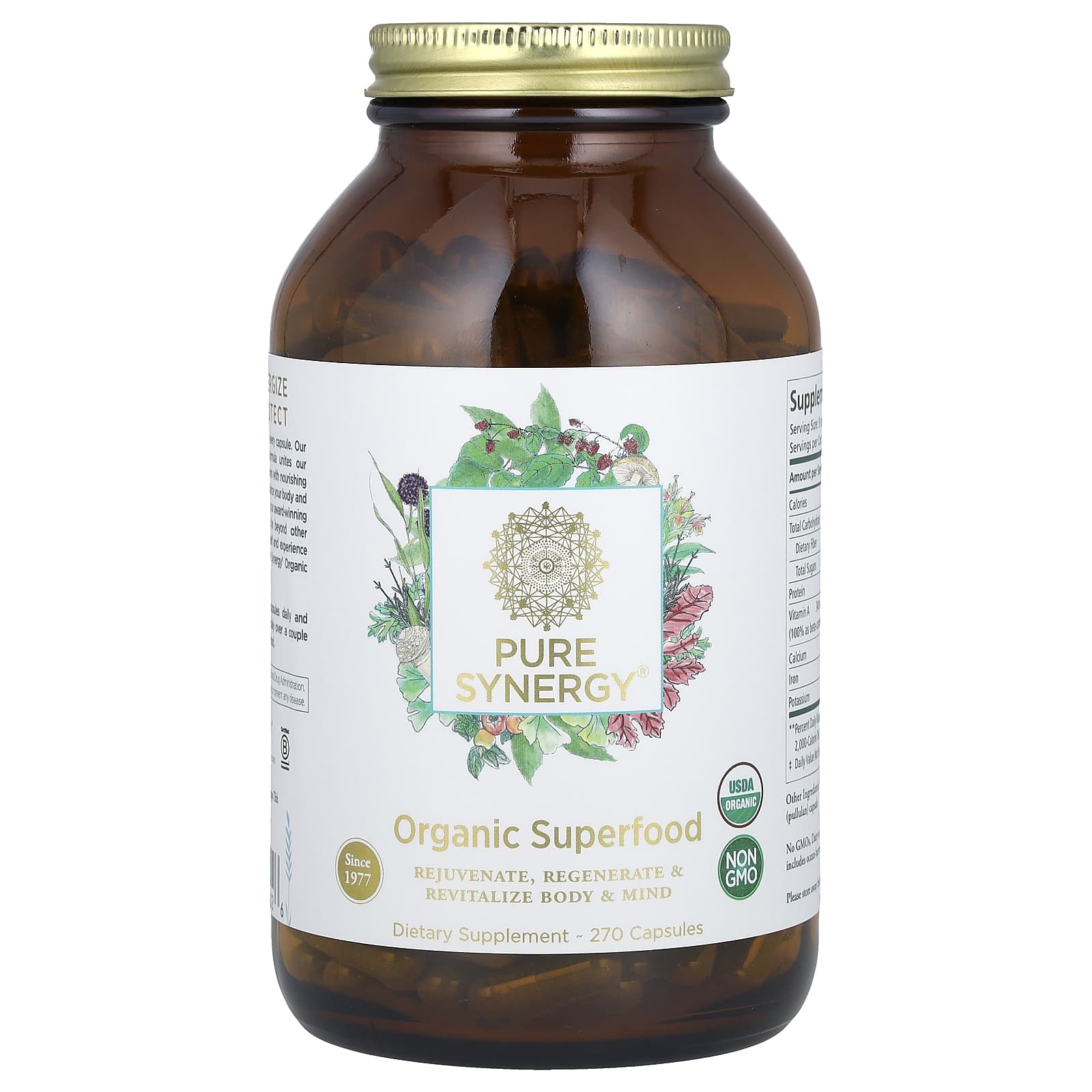 Pure Synergy, Organic Superfood, 270 Capsules