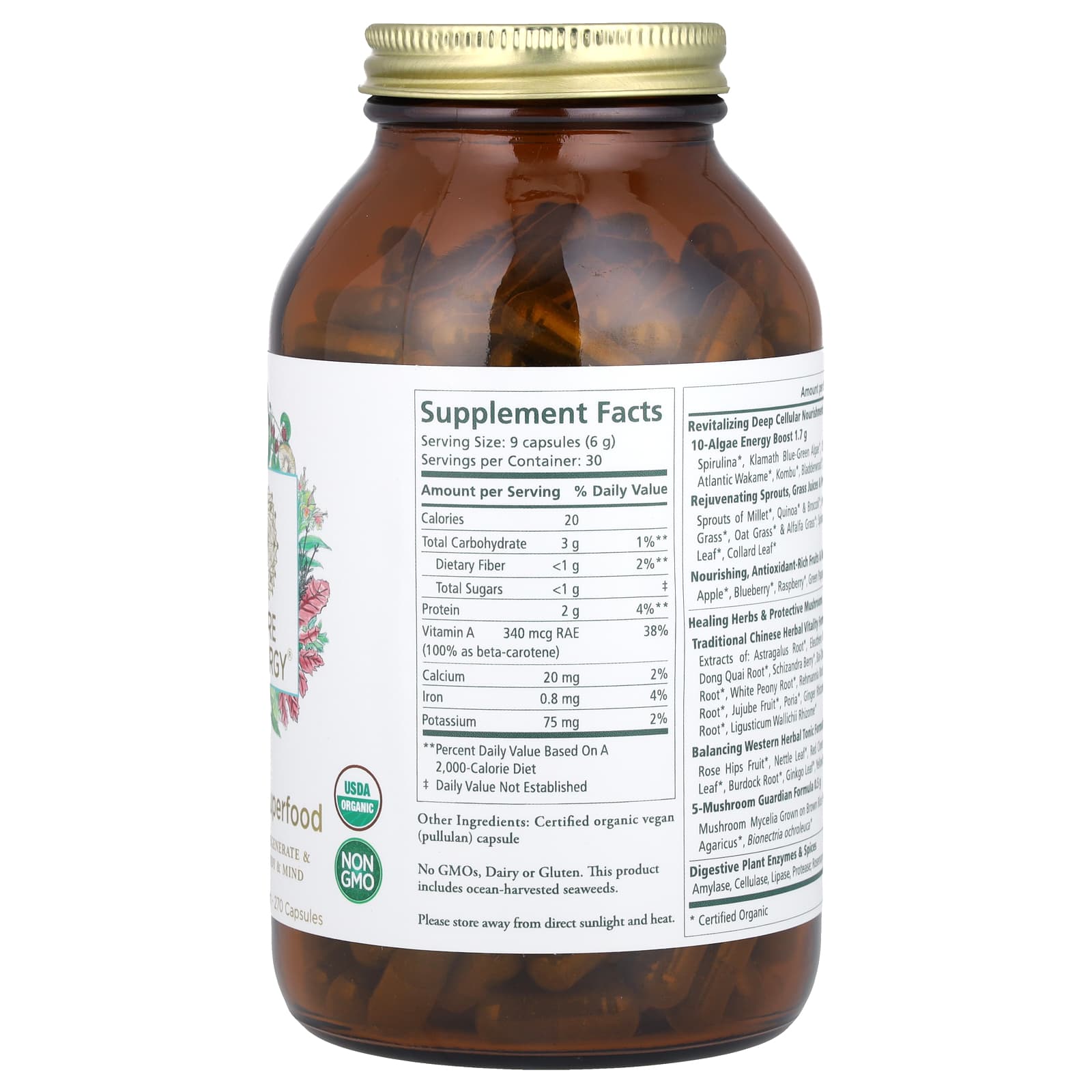 Pure Synergy, Organic Superfood, 270 Capsules