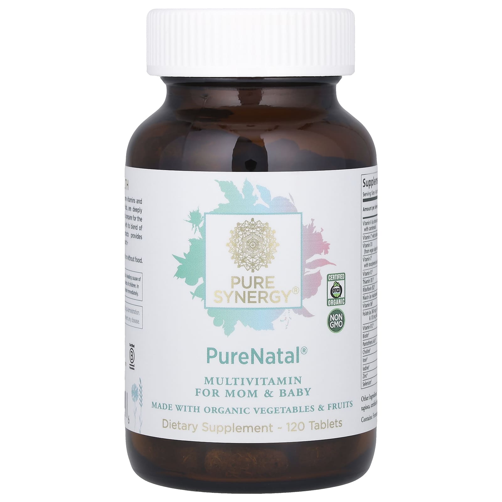 Pure Synergy, PureNatal, Multivitamin For Mom & Baby, 120 Tablets
