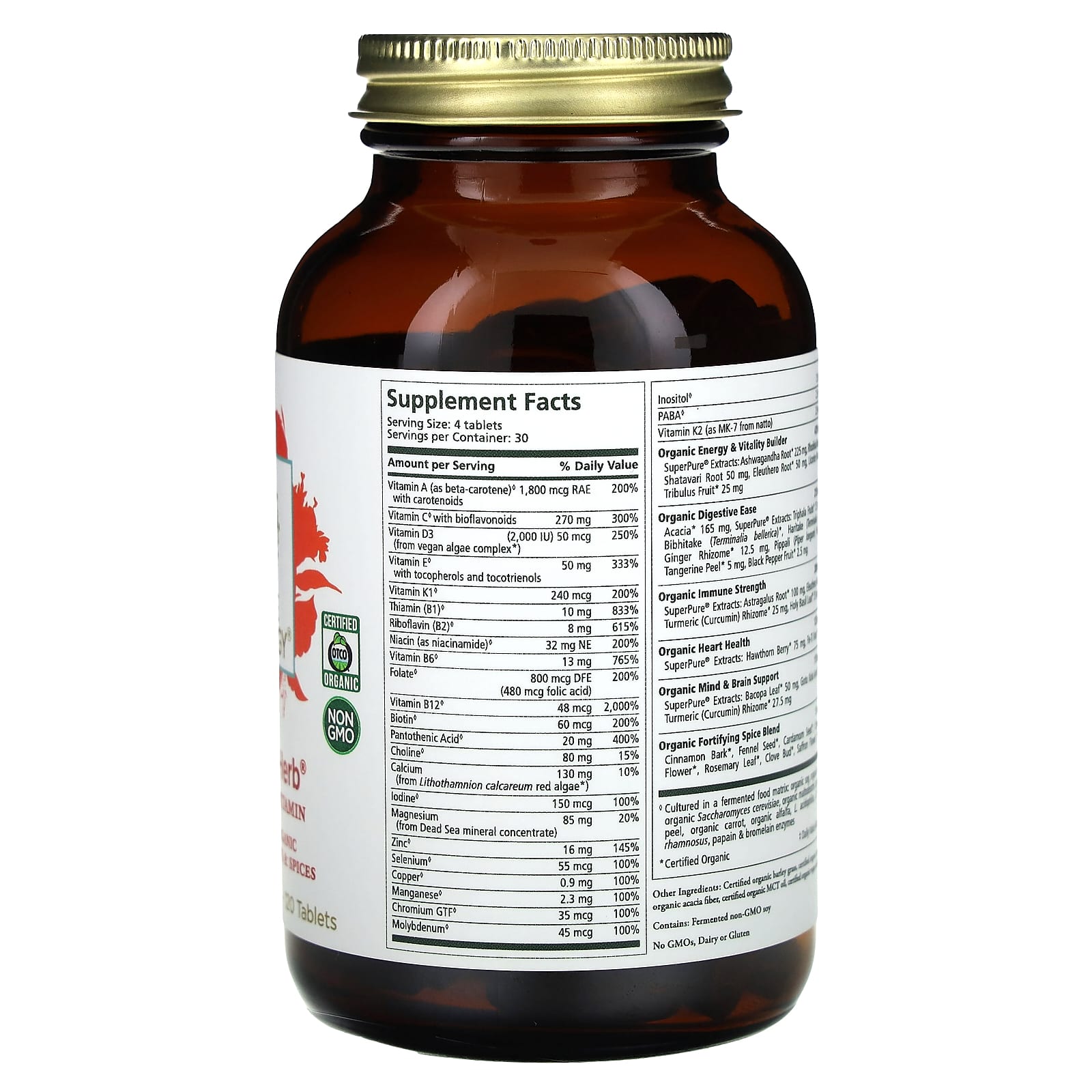 Pure Synergy, Vita-Min-Herb, Men's Multivitamin, 120 Tablets