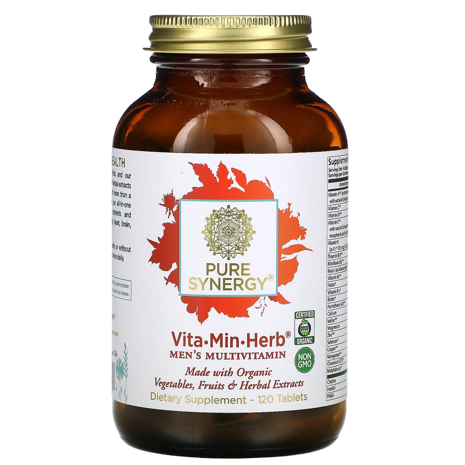 Pure Synergy, Vita·Min·Herb, Men's Multivitamin, 120 Tablets