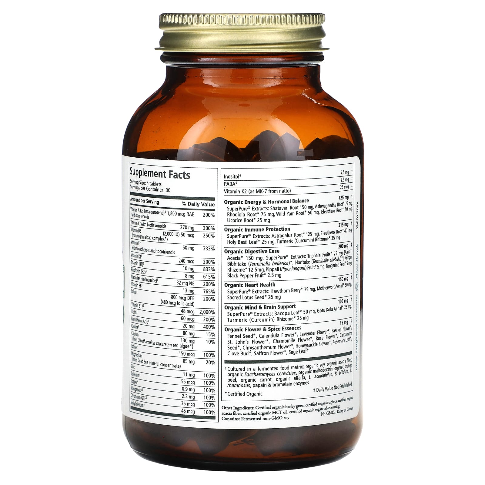 Pure Synergy, Vita-Min-Herb, Women's Multivitamin, 120 Tablets