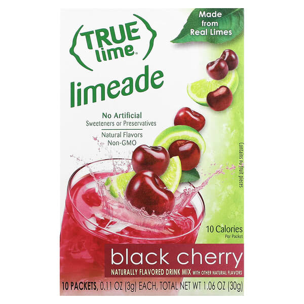 True Citrus, True Lime, Limeade, Black Cherry, 10 Packets, 0.11 oz (3 g ...
