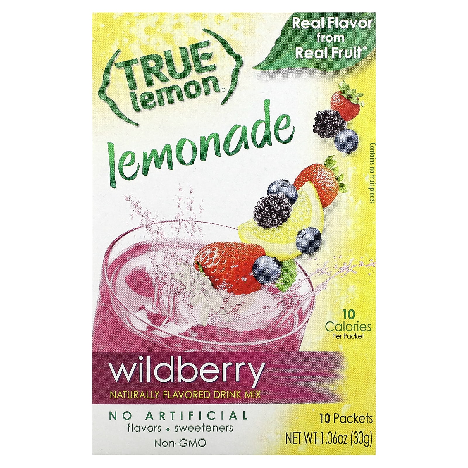 True Citrus, True Lemon, Lemonade, Wildberry, 10 Packets, 0.11 oz (3 g ...