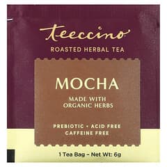 Teeccino, Roasted Herbal Tea, Mocha, Caffeine Free, 25 Tea Bags, 5.3 oz ...