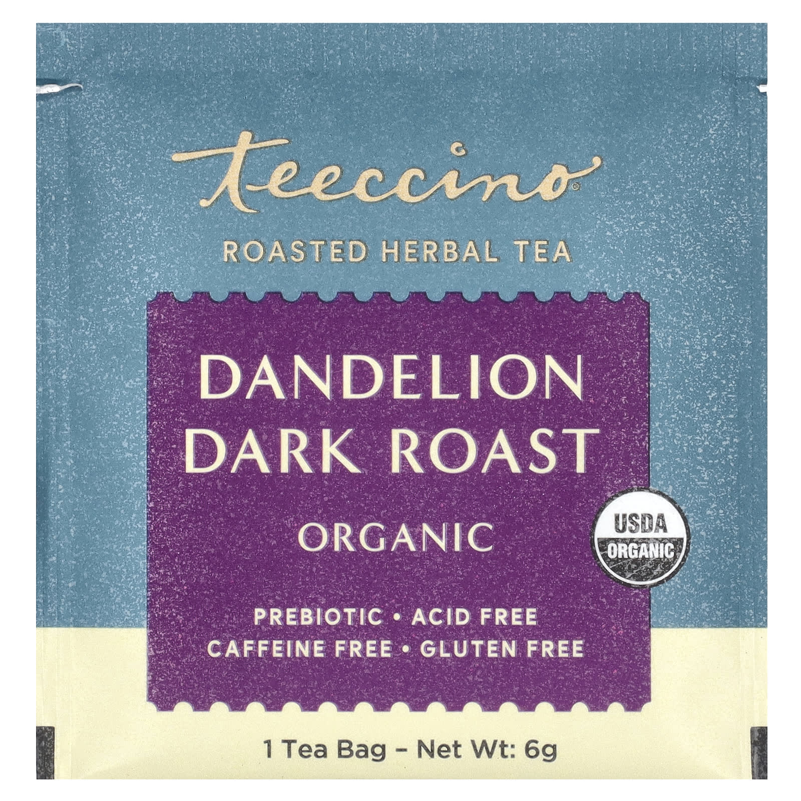Teeccino, Organic Roasted Herbal Tea, Dandelion Dark Roast, Caffeine ...
