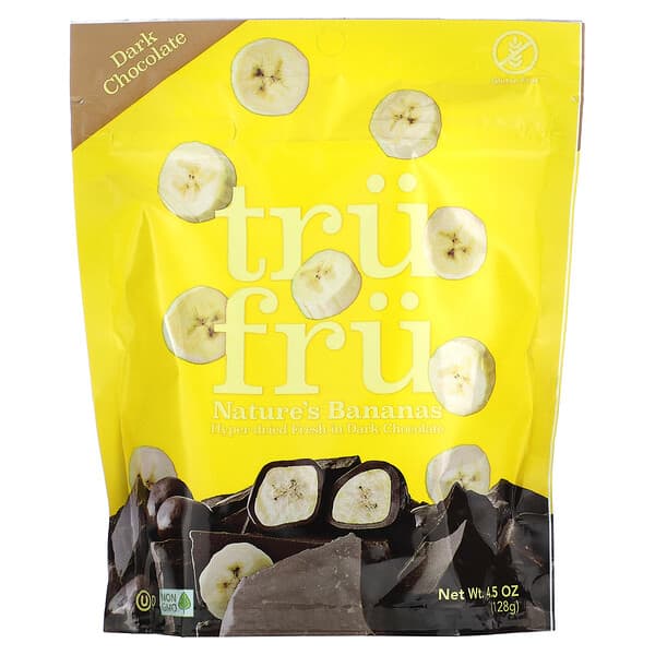 Tru Fru Natures Bananas Dark Chocolate 45 Oz 128 G