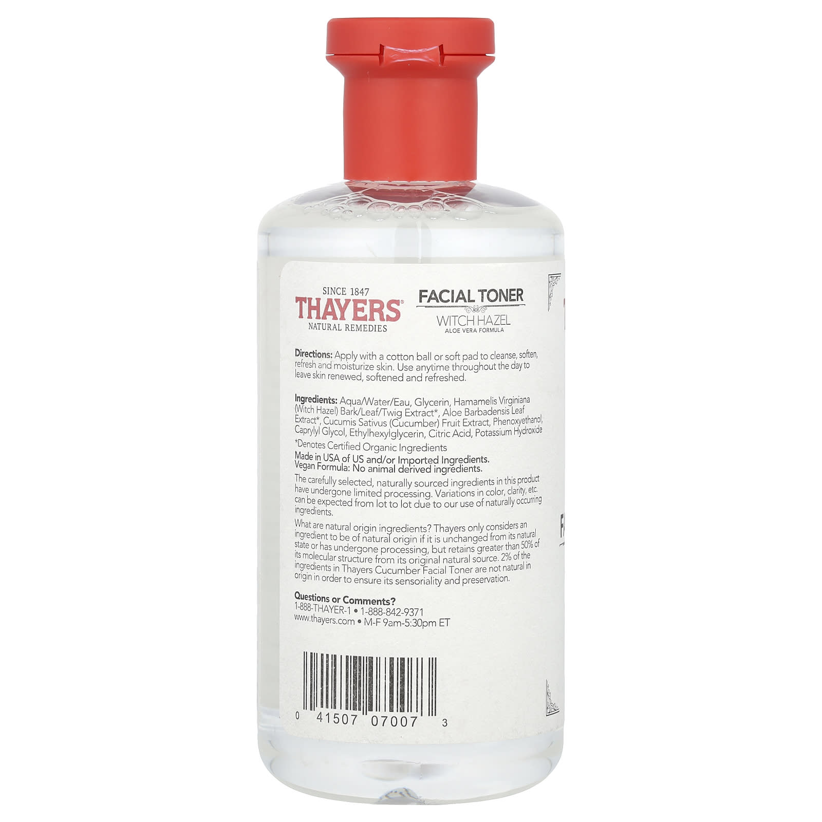 Thayers, Witch Hazel Facial Toner, Alcohol-Free, Cucumber, 12 fl oz ...