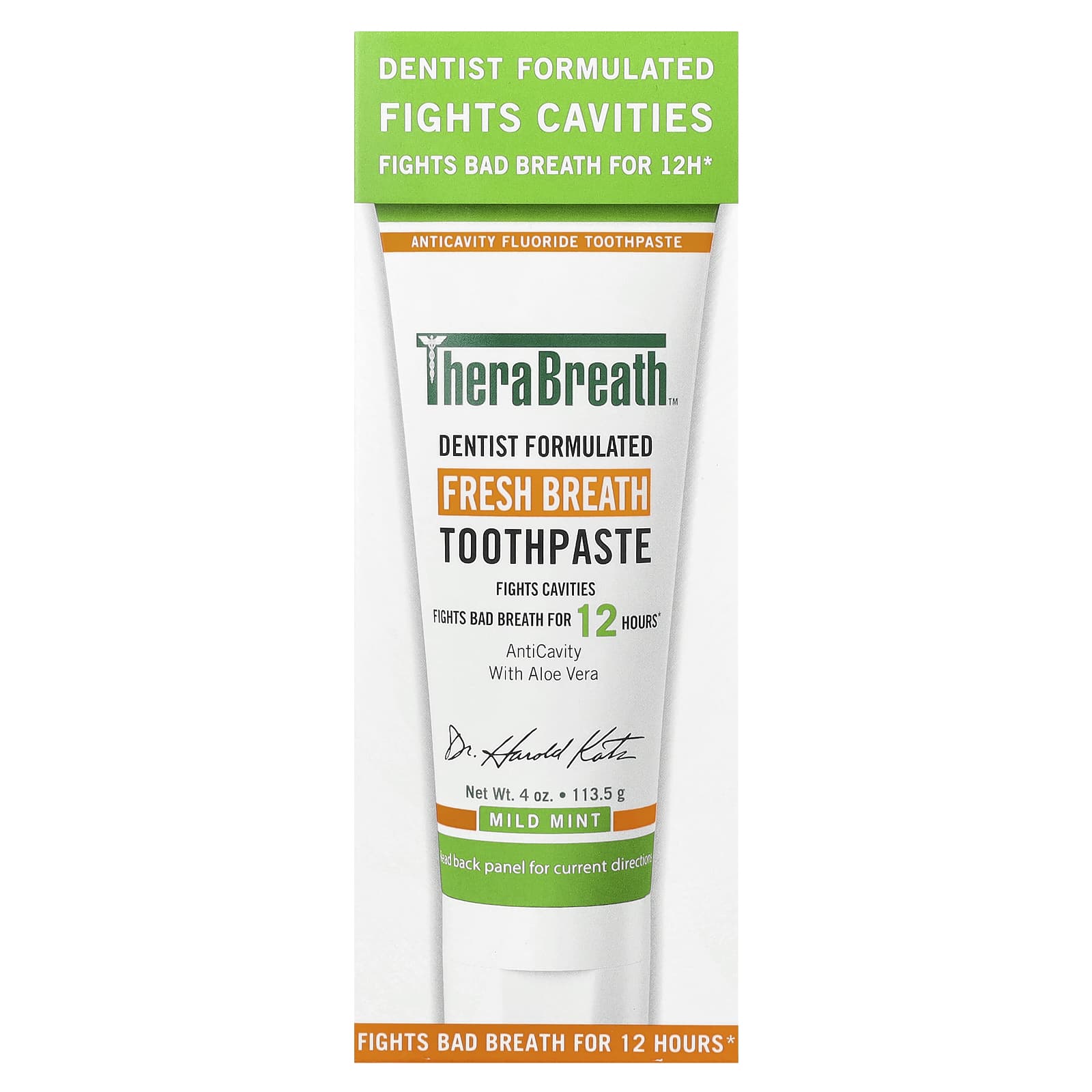 TheraBreath, Fresh Breath Toothpaste, Mild Mint , 4 oz (113.5 g)
