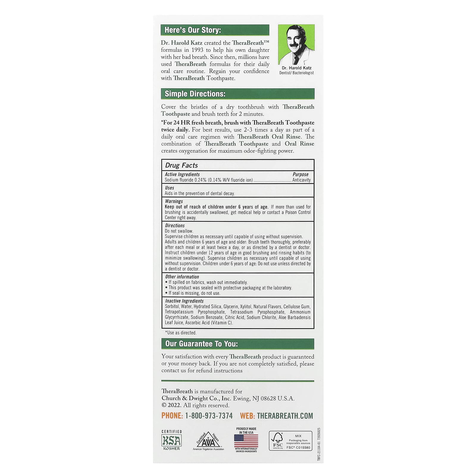 TheraBreath, Fresh Breath Toothpaste, Mild Mint , 4 oz (113.5 g)