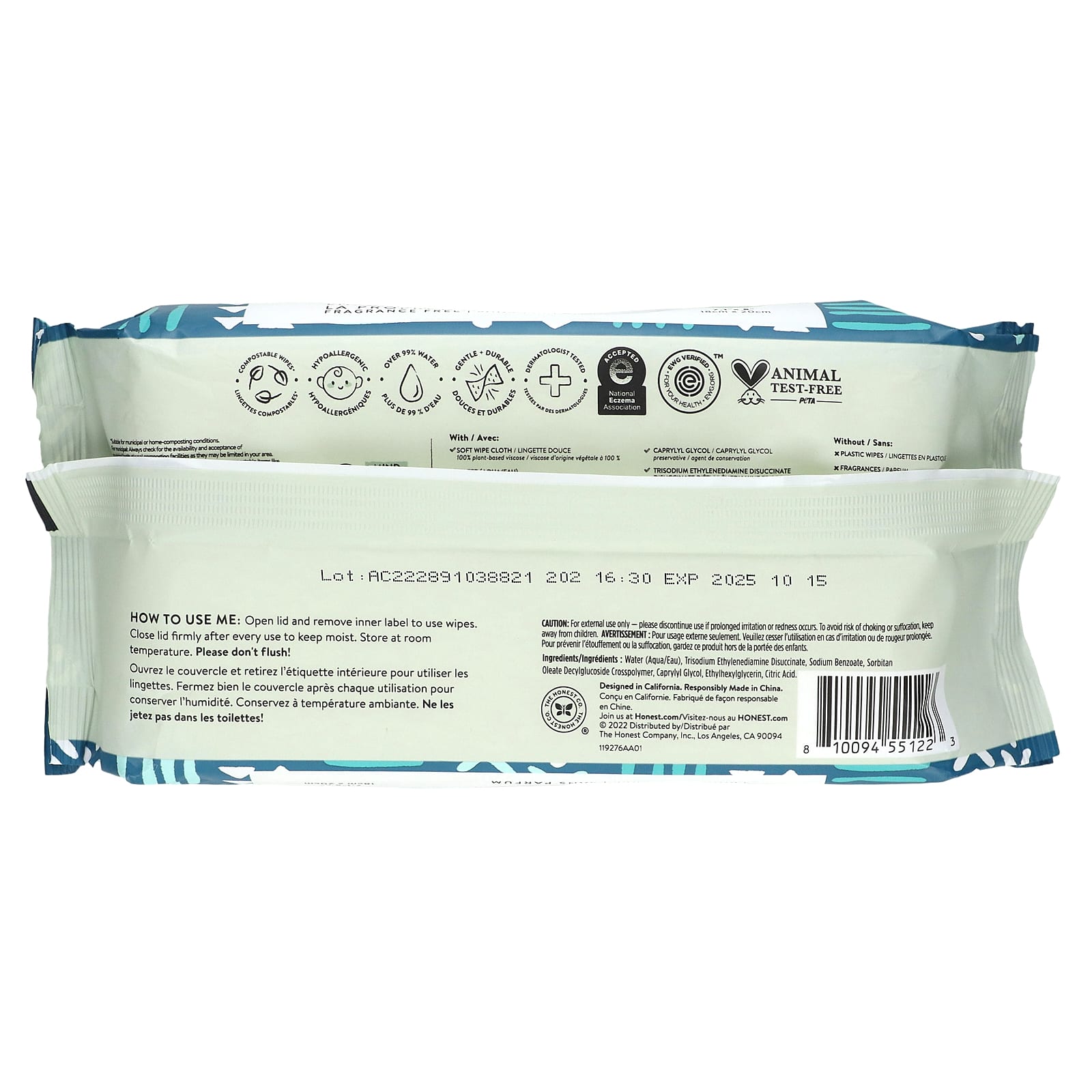 Johnson's Top To-Toe Huggies Simply Clean Fragrance Free Baby Wipes 1 ...