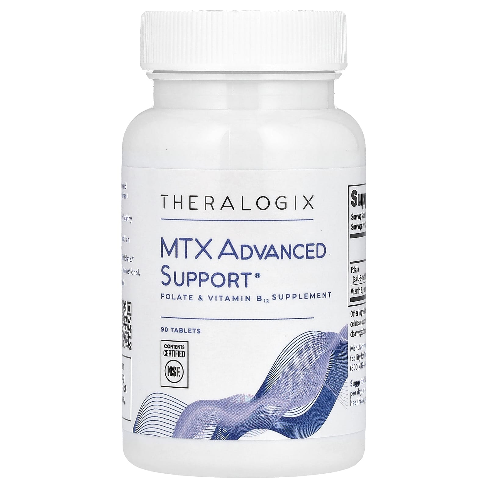 Theralogix, MTX Advanced Support®, Folate & Vitamin B12 Supplement, 90 ...