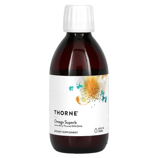 Thorne, Omega Superb, Lemon Berry, 8.45 fl oz (250 ml)
