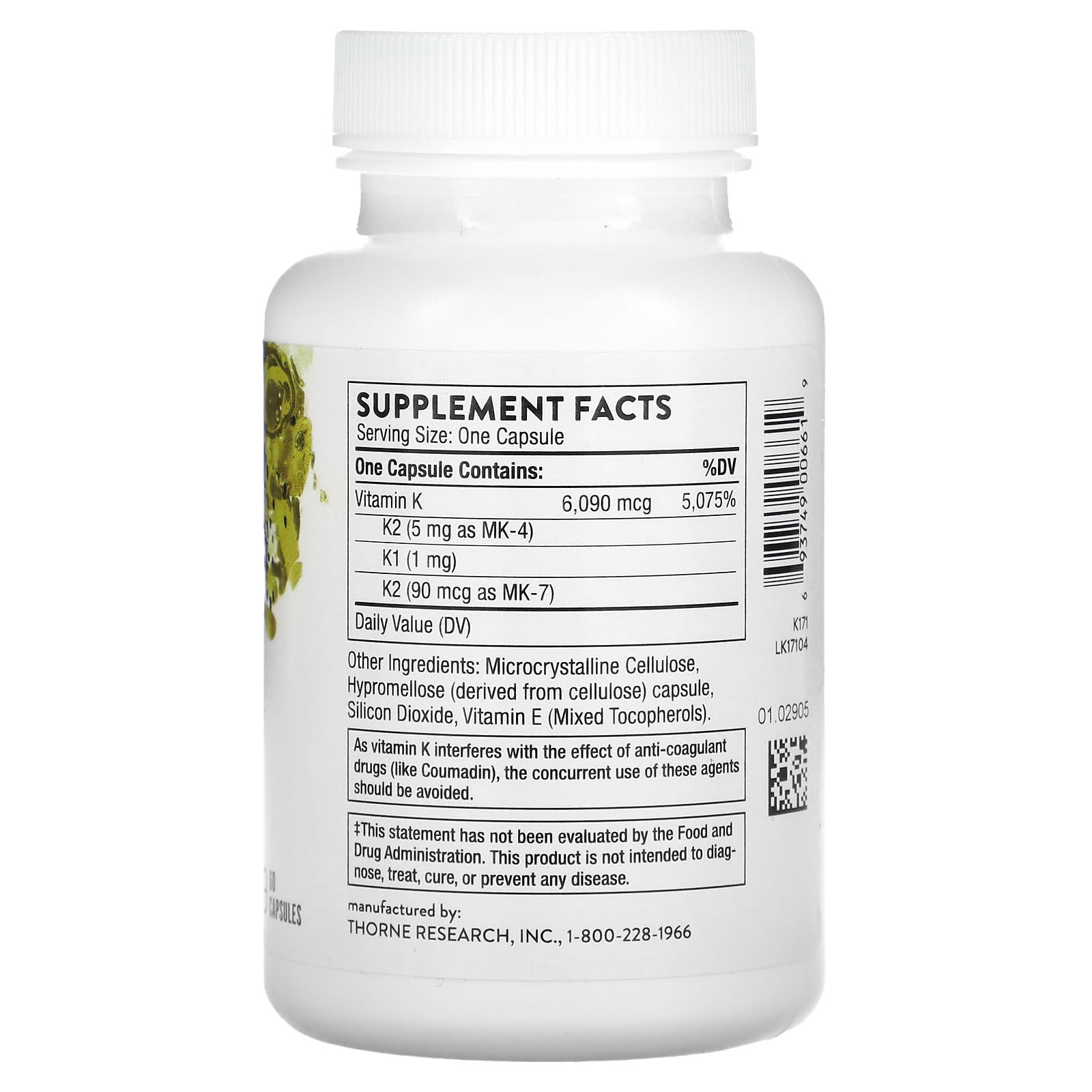 Thorne, 3-K 컴플리트, 캡슐 60정