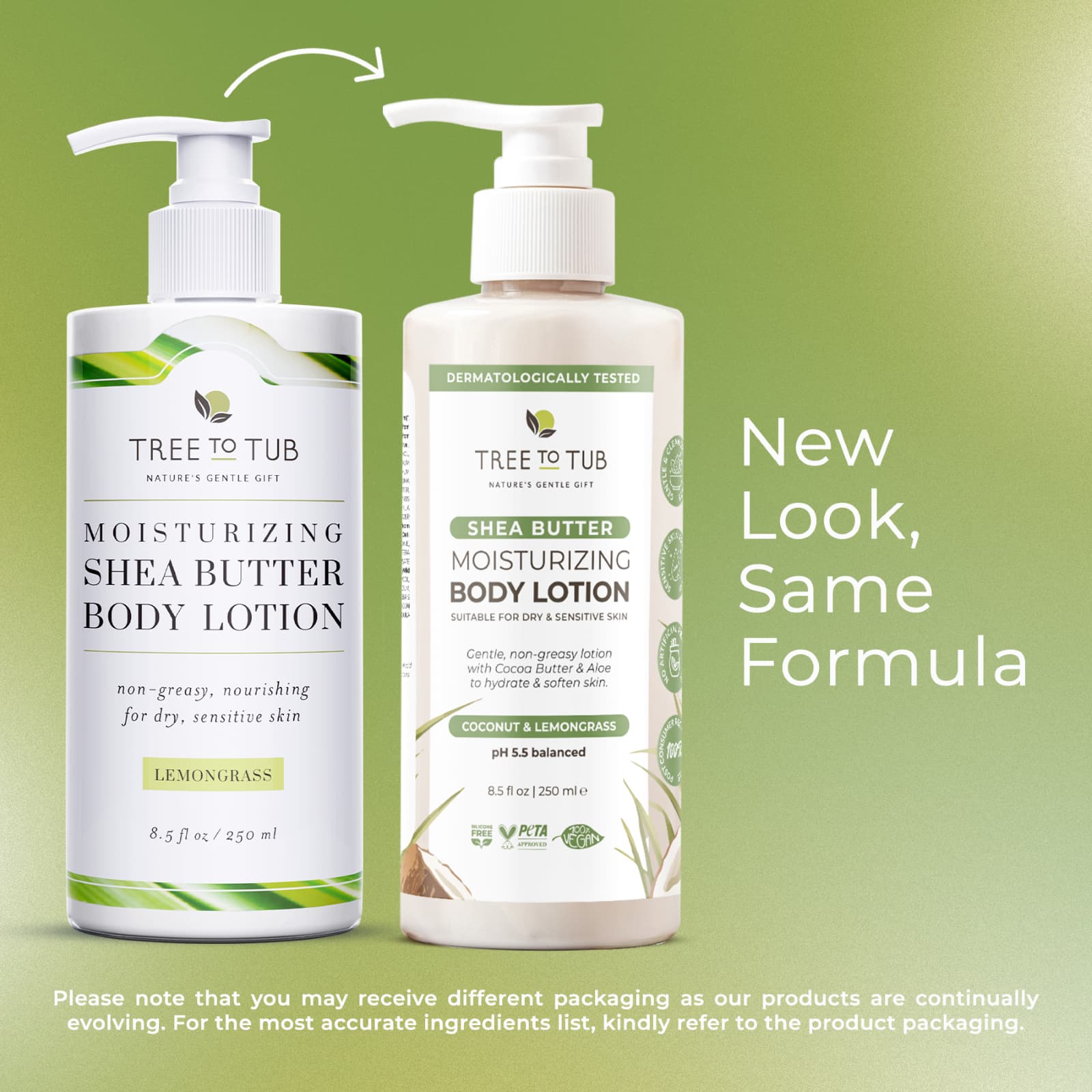 Tree To Tub, Moisturizing Shea Butter Body Lotion, Coconut & Lemongrass ...