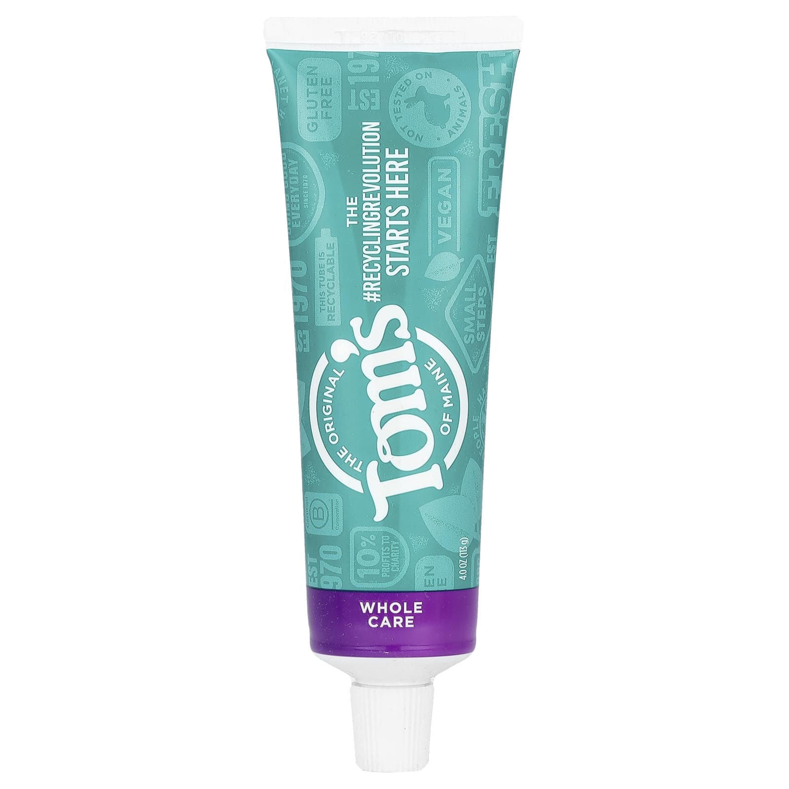 Tom's of Maine, Whole Care, Natural Anticavity Toothpaste with Fluoride ...