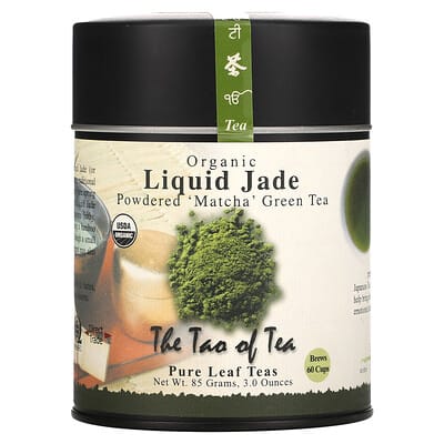 The Tao of Tea, Organic Powdered Matcha Green Tea, Liquid Jade, 3 oz (85 g)