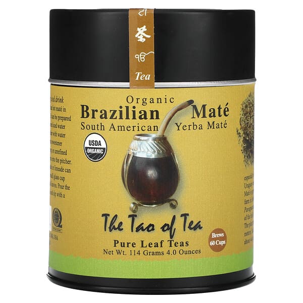 The Tao of Tea, Organic South American Yerba Mate, Brazilian Mate, 4 oz ...