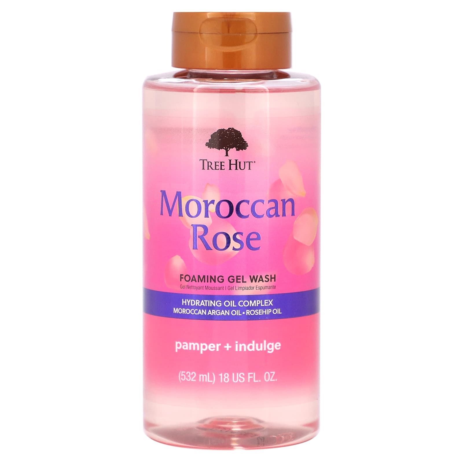 Tree Hut, Foaming Gel Wash, Moroccan Rose, 18 fl oz (532 ml)