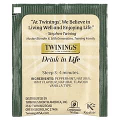 Twinings, Flavored Herbal Tea, Peppermint & Creamy Vanilla, Caffeine ...