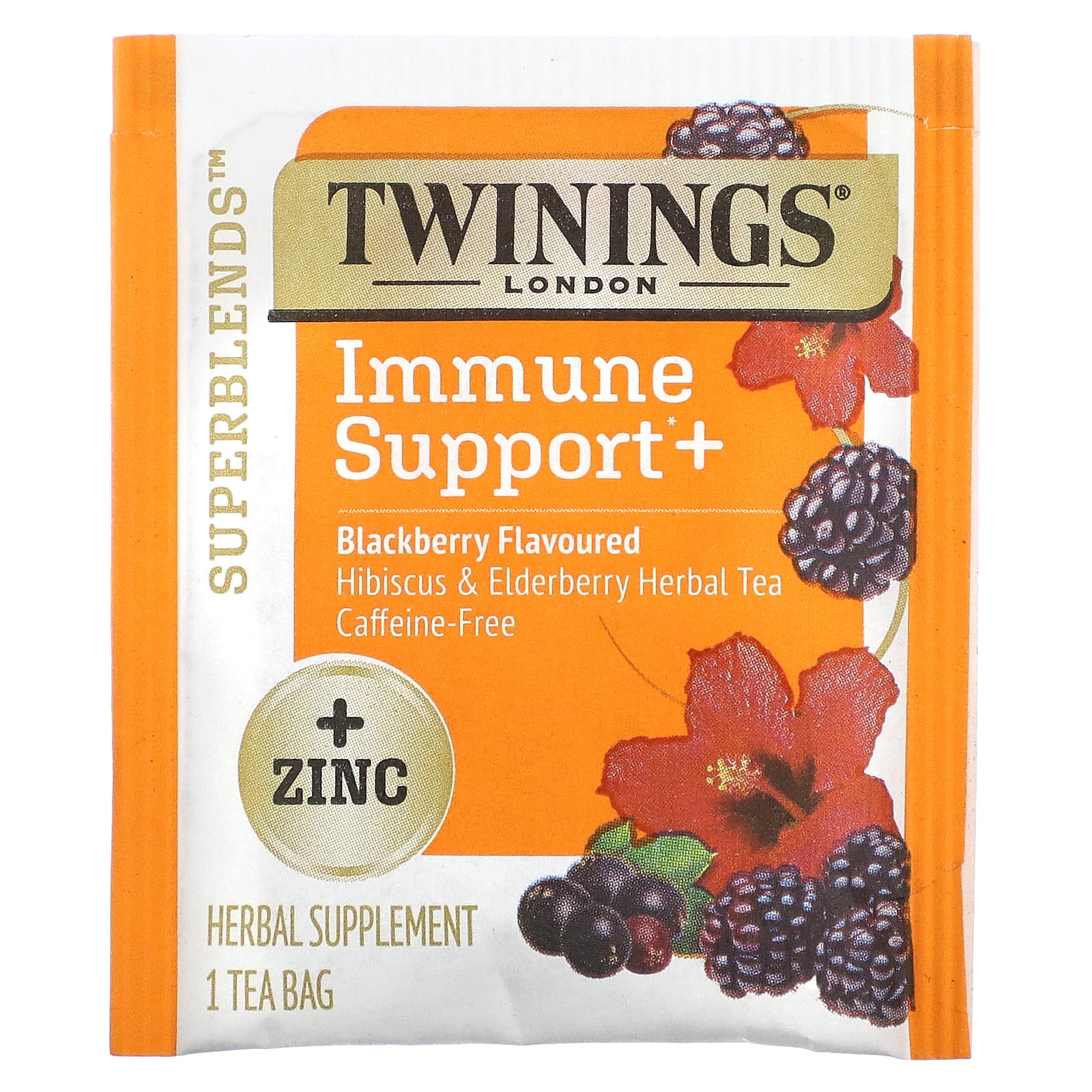 Twinings, Superblends, Immune Support+, Hibiscus & Elderberry Herbal ...