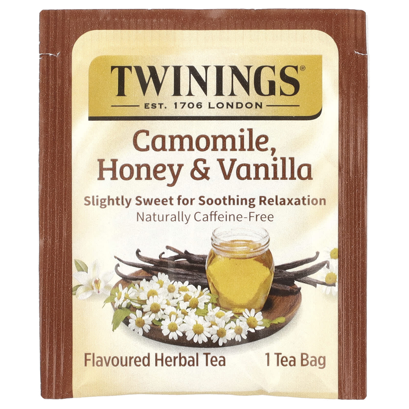 Twinings, Flavored Herbal Tea, Camomile, Honey & Vanilla, Caffeine-Free ...