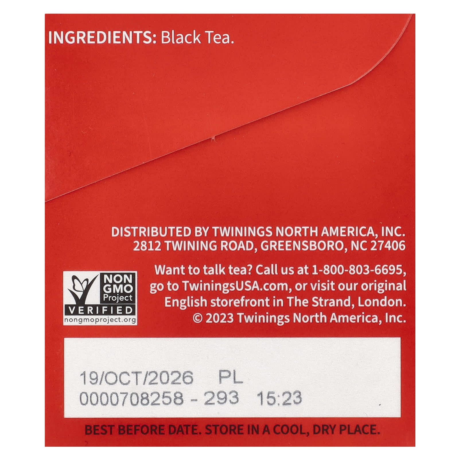 Twinings, Pure Black Tea, English Breakfast, Extra Strong, 20 Tea Bags ...