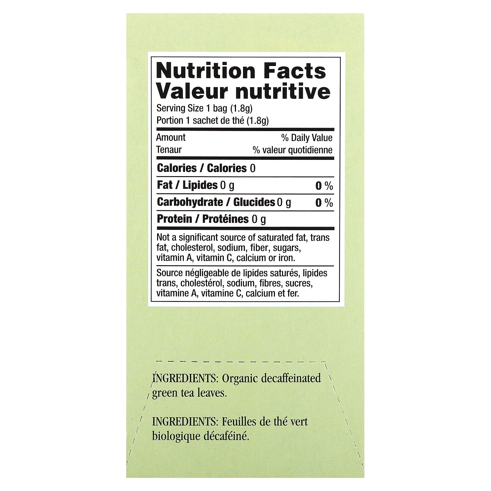 Uncle Lee's Tea, Imperial Organic, Green Tea, Decaf, 18 Tea Bags, 1.14 ...