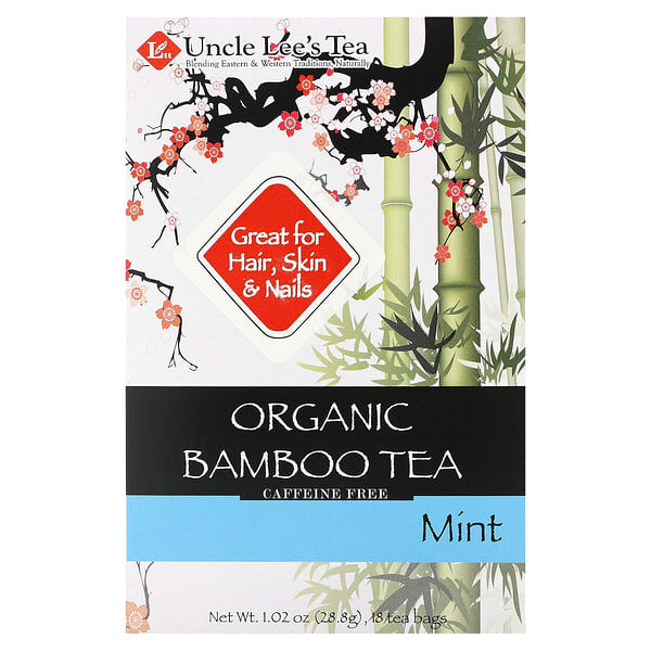 Uncle Lee's Tea, Organic Bamboo Tea, Mint, Caffeine Free, 18 Tea Bags ...