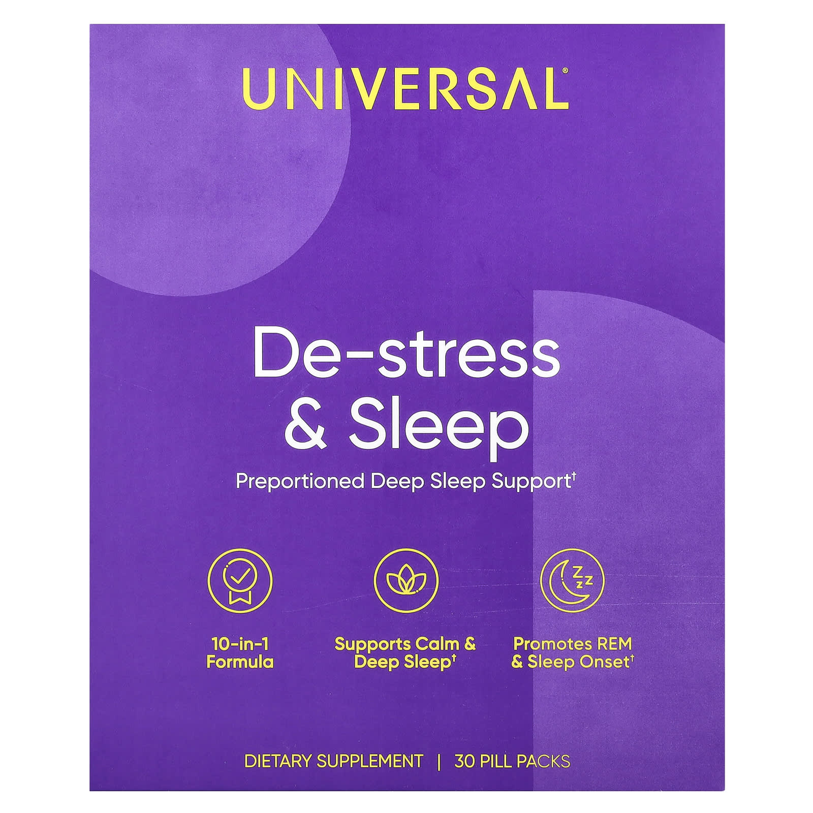 Universal U‏, De-Stress & Sleep, 30 Pill Packs