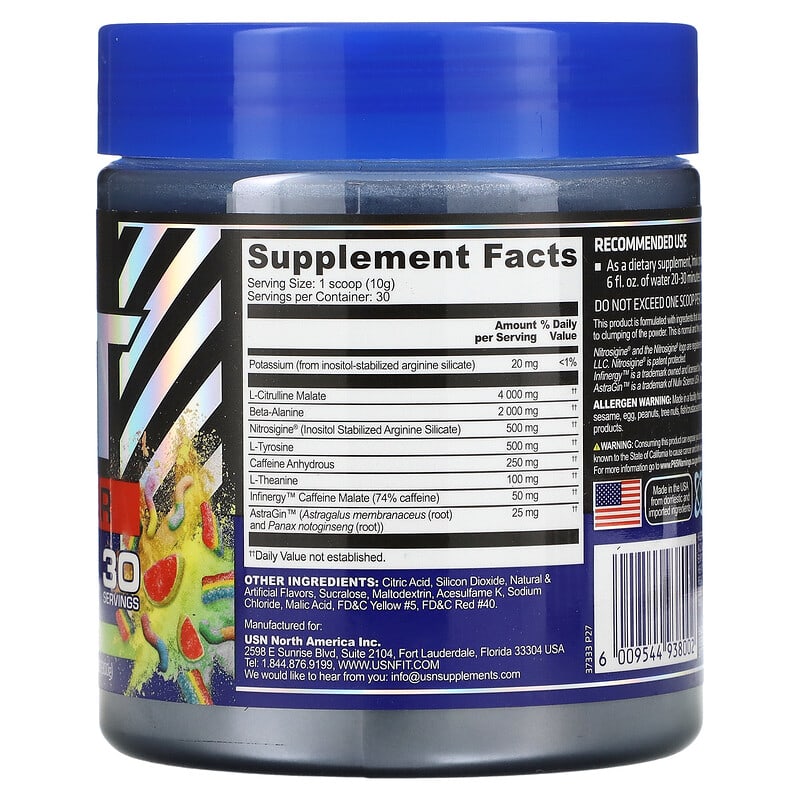 Craze Pre Workout Nutrition Facts | EOUA Blog