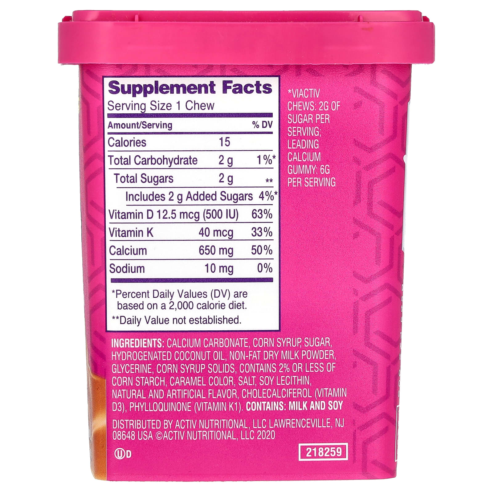 Viactiv, Calcium + Bone Strengthening, Max Formula, Rich Caramel, 60 ...